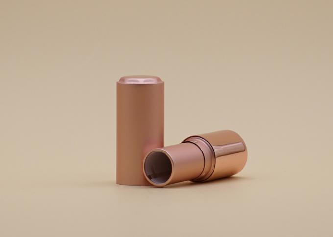 Rose Gold Lip Balm Tubes , Lipstick Tube Container ISO 9001 / SGS Certified