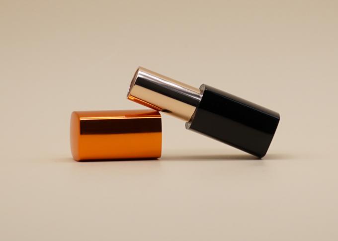 Square Shape Empty Black Lipstick Tubes High Reliability For Cosmetic ...
