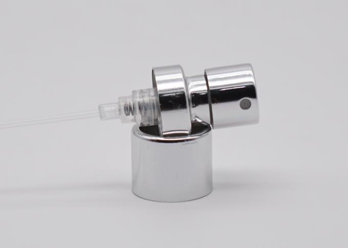 13mm 15mm Cosmetic Crimp Perfume Bottle Spray Pump Shiny Silver With Step Collar