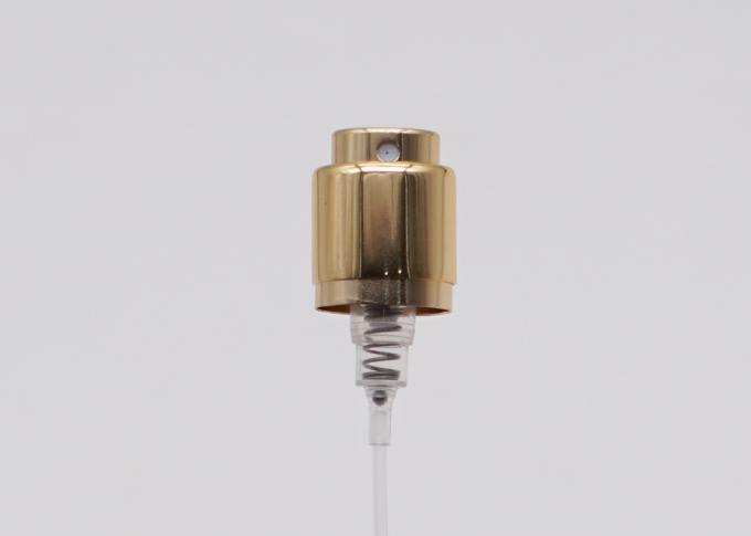 Crimp On Perfume Bottle Spray Pump FEA15mm , Aluminum Gold Sprayer Pump