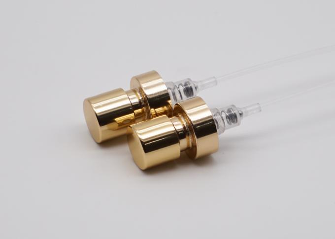 Crimp On Perfume Bottle Spray Pump FEA15mm , Aluminum Gold Sprayer Pump