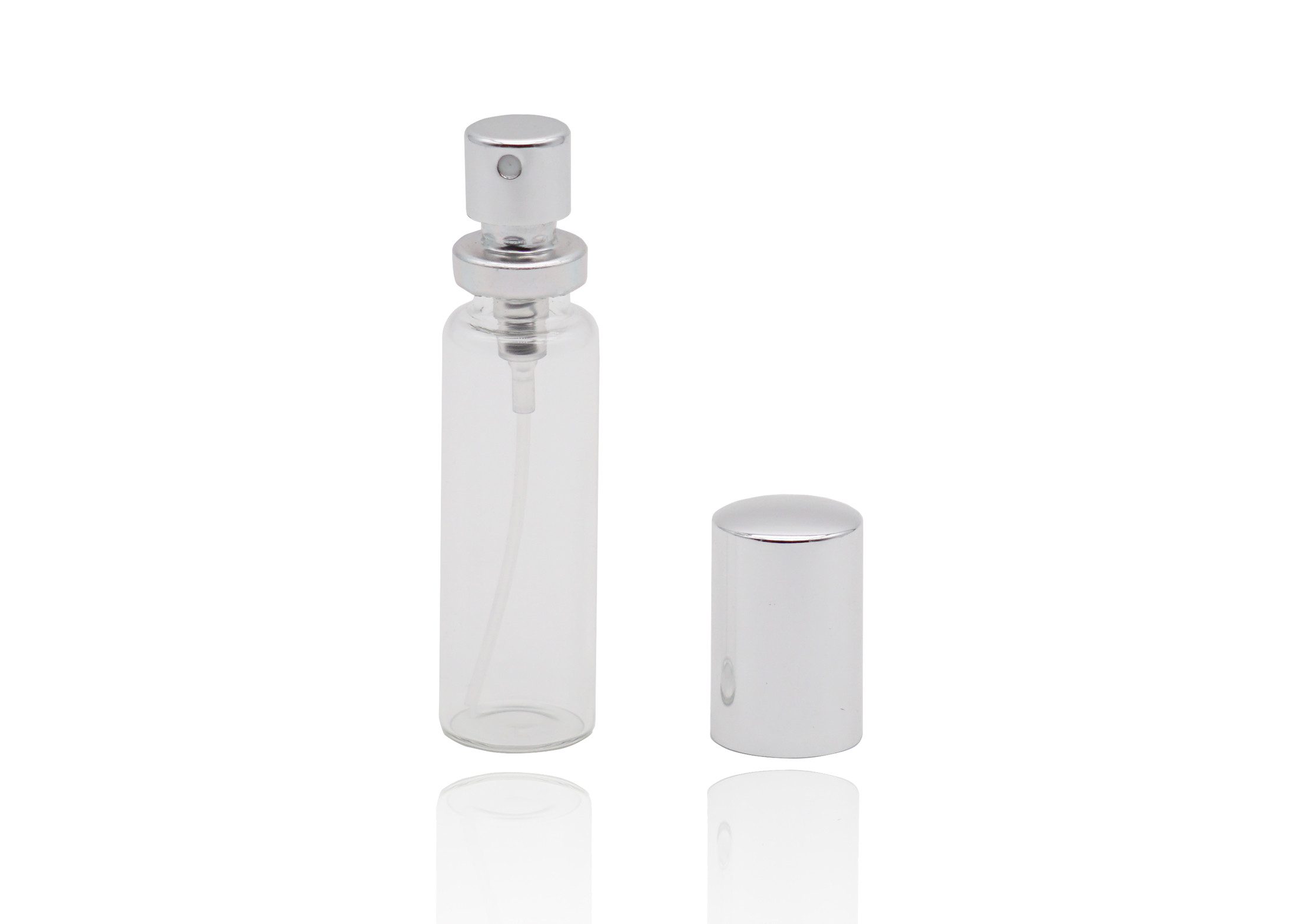 10 Ml Refillable Plastic Spray Bottles With 13 / 415 Shiny Silver ...