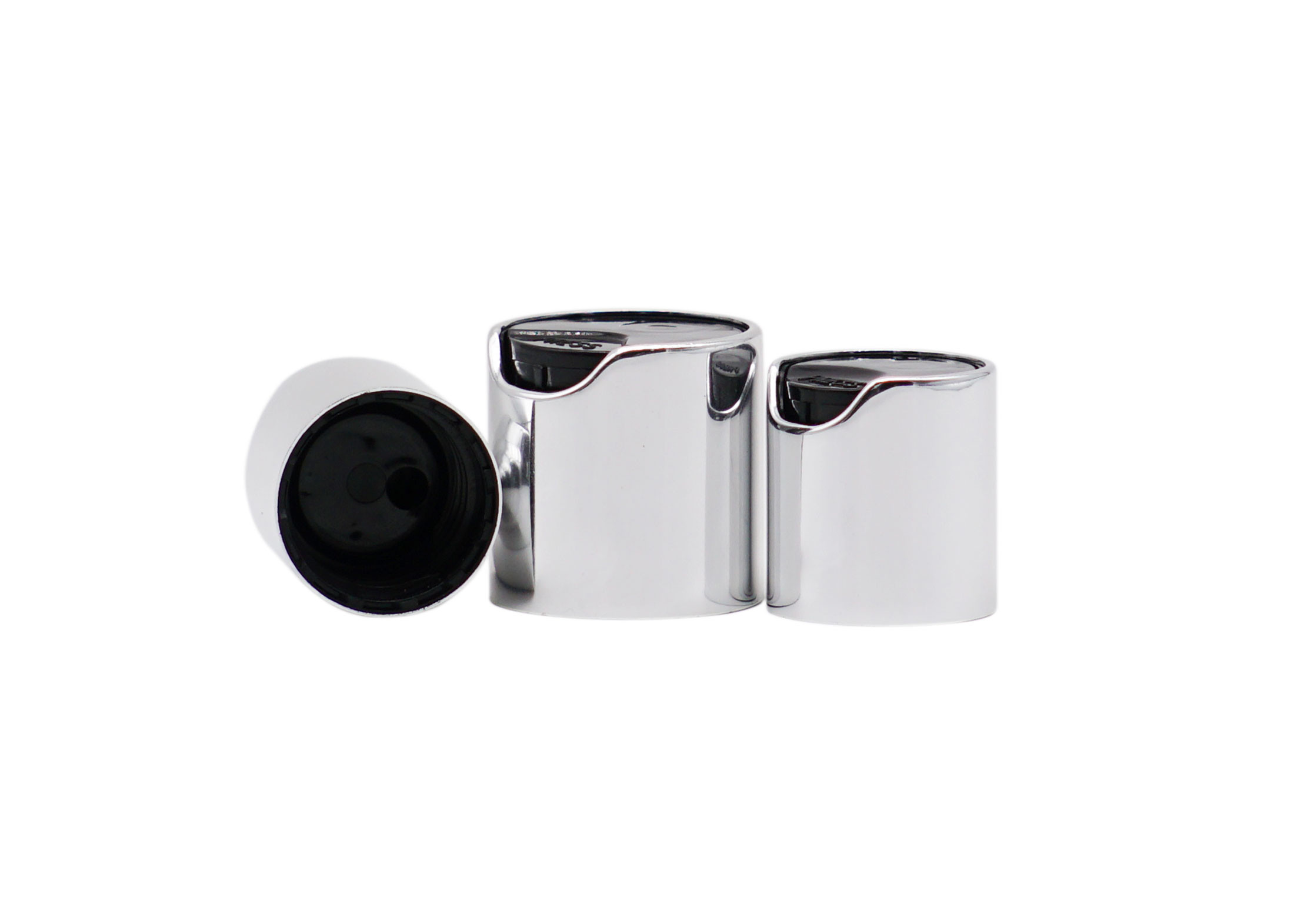 24mm Shiny Silver Aluminum Disk Top Cap Closures UV coating
