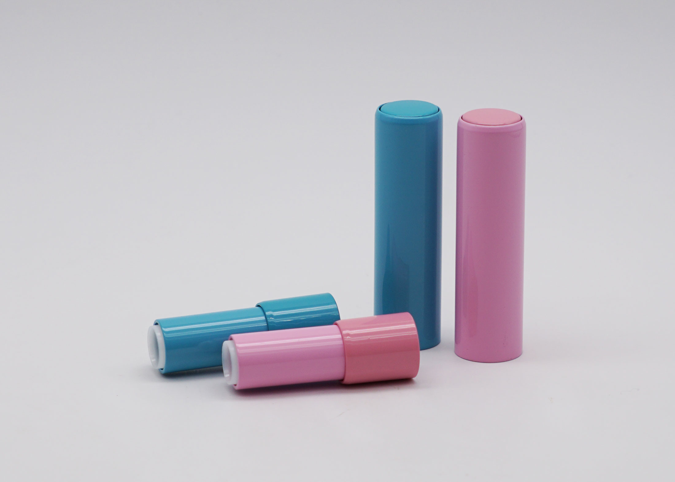3.5g Press Bottom Open Empty Lipstick Tube Aluminum Shelled